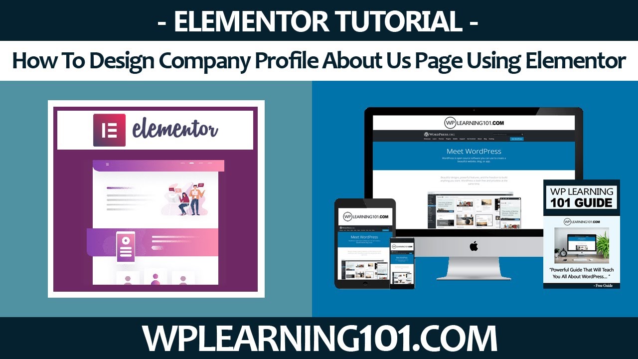 How To Design Company Profile About Us Page Using Elementor In ...