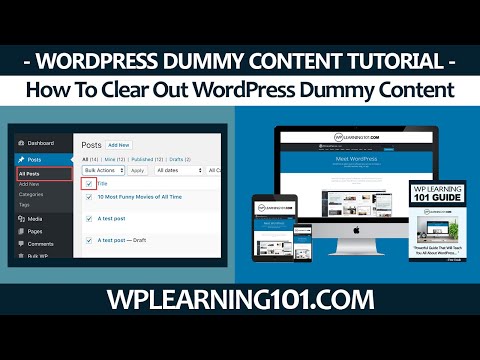 Clearing Out WordPress Dummy Content (Step By Step Tutorial For Beginners)