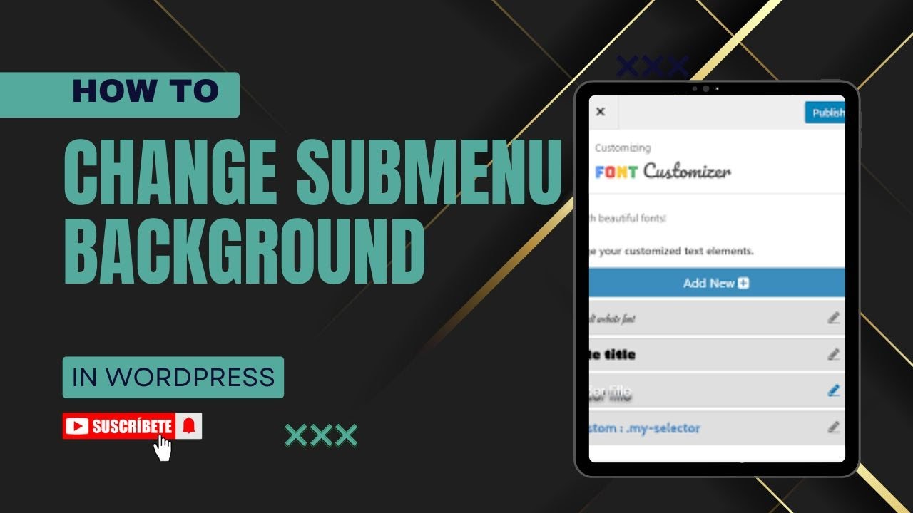 How To Change Sub Menu Background In WordPress