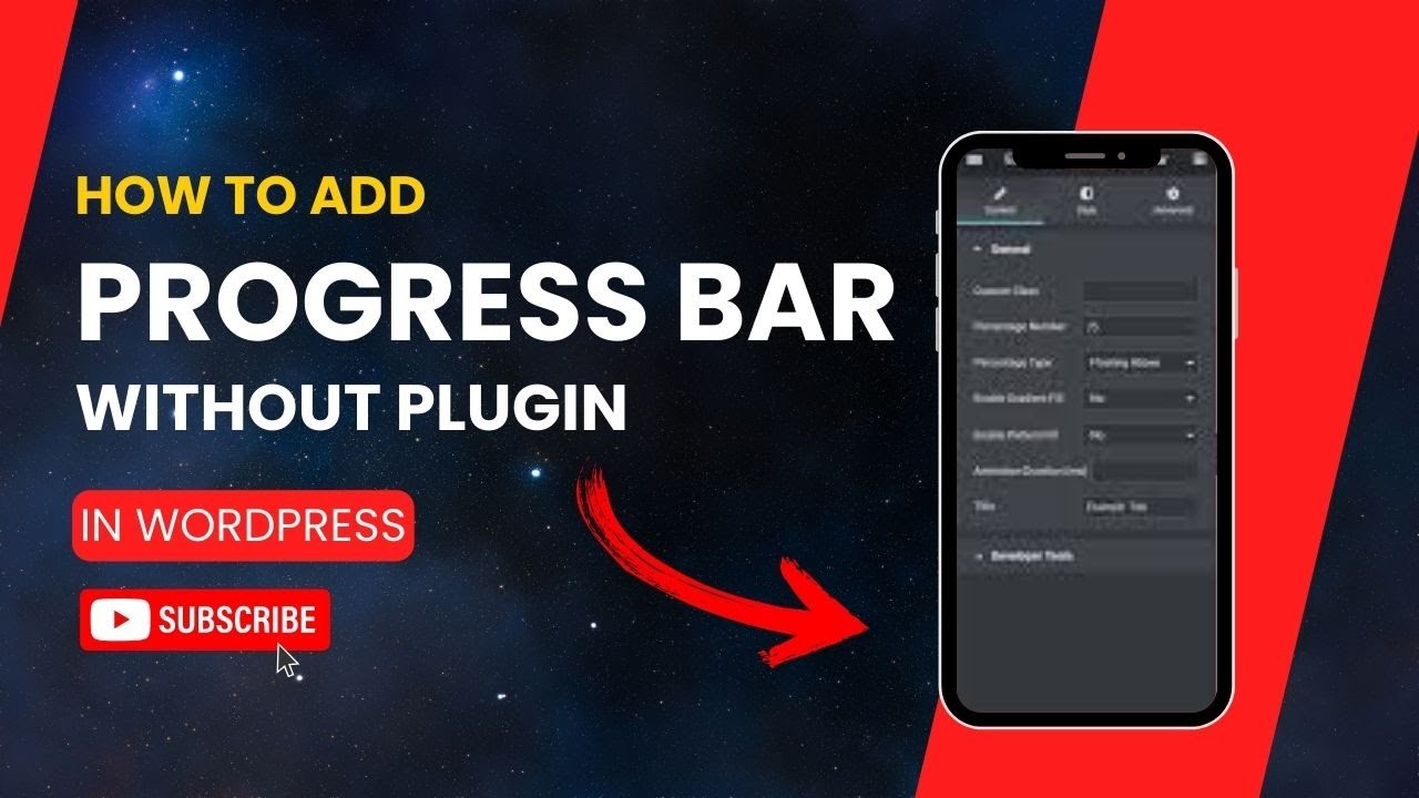 How To Add Progress Bar Without Plugin In Wordpress